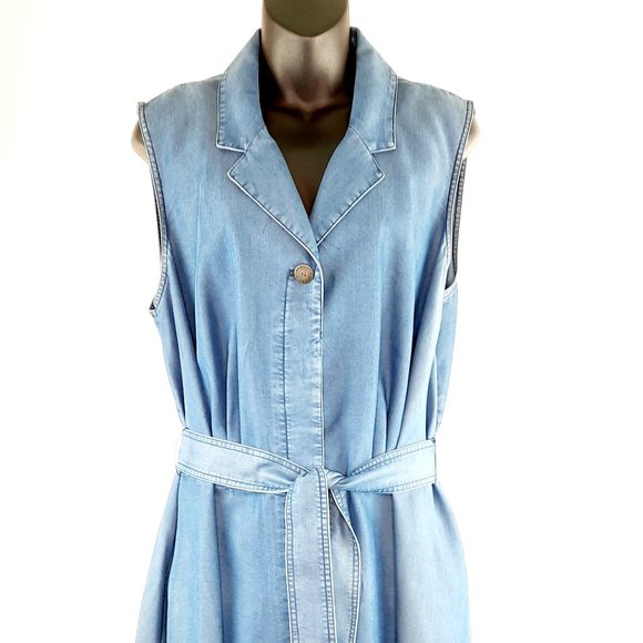 Peter Nygard | Dresses | Peter Nygard Plus Size Sleeveless Jeandenim ...